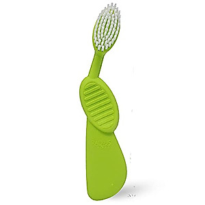 Radius Toothbrush Flex Brush BPA Free & ADA Accepted Designed to Improve Gum Health & Reduce Gum Issues - Right Hand - Lime White - Pack of 1