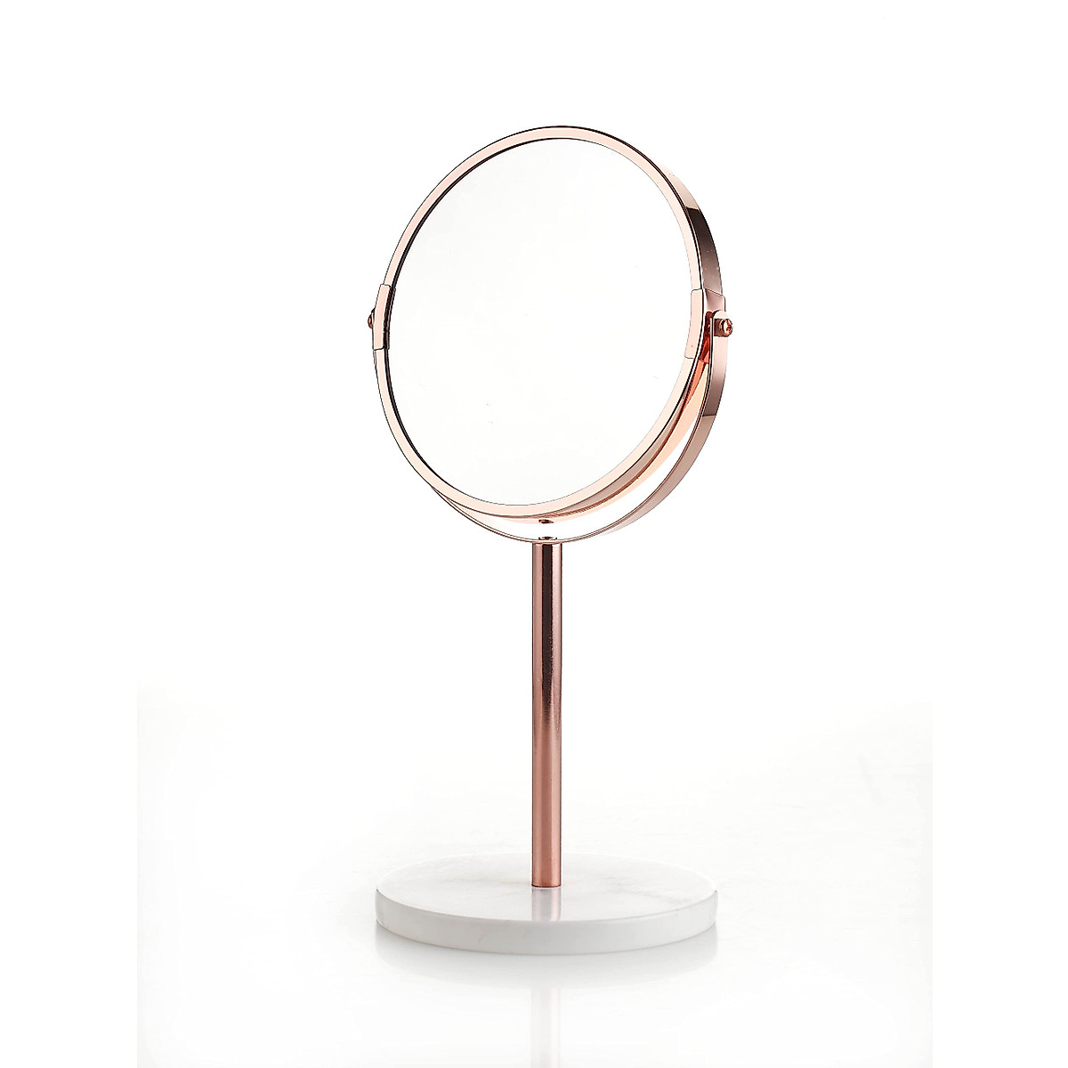 SsweetyPrincess Vanity Tabletop Mirror with 1X/7X Magnification (Rose Gold)