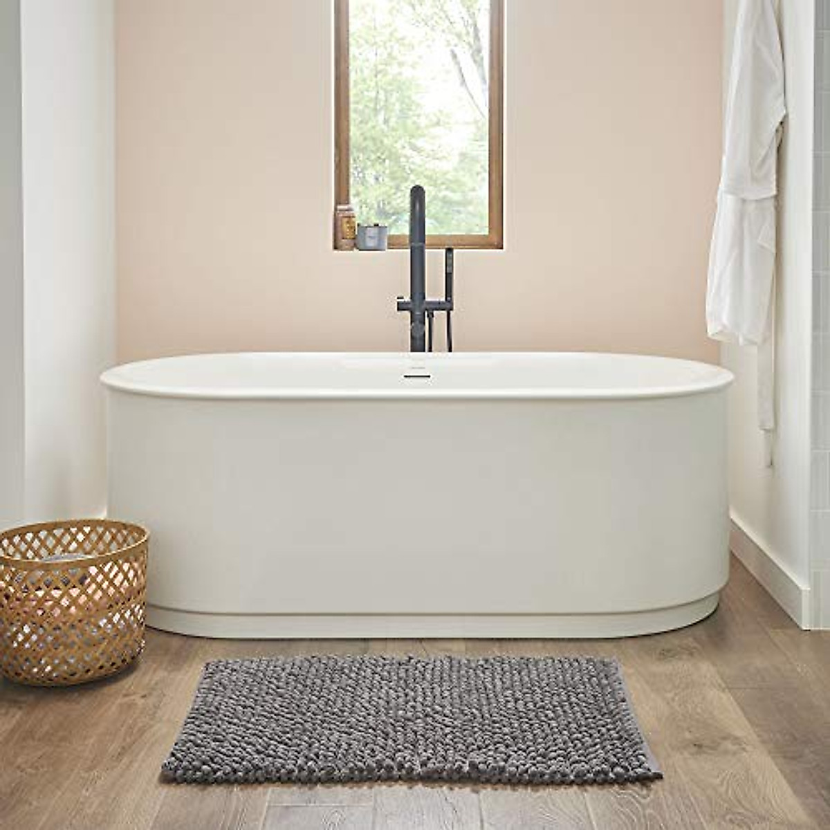 American Standard T064951.243 Contemporary Round Freestanding Tub Filler for Flash Rough-in Valve, Matte Black