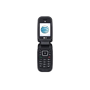 LG B470 AT&T Prepaid Basic 3g Flip Phone, Black - Carrier Locked to AT&T