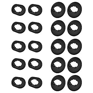 A-Focus 10 Pairs S/L Galaxy Buds Live Ear Tips Adapter Set Replacement Wing Earbuds Cushion Ear Gel Cover Skin Accessories Compatible with Samsung Galaxy Buds Live SM-R180, Mystic Black