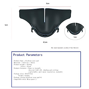 TNE Lens Cover and Nose Guard for Meta Quest 3 VR Headset | Protective Dust Proof Cover Anti-Scratch Protector Soft Lens Pad Accessories and Light Blocker Nose Piece for Quest 3 (Black)