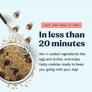 Mommy Knows Best Lactation Cookies Mix - Oatmeal Breastfeeding Cookie Supplement Support for Breast Milk Supply Increase with Flax Seed and Brewers Yeast (Chocolate Chip) 15oz