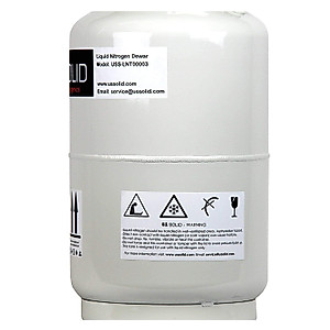 U.S.SOLID 10L Cryogenic Container Liquid Nitrogen LN2 Tank Dewar with Straps 6 Canisters