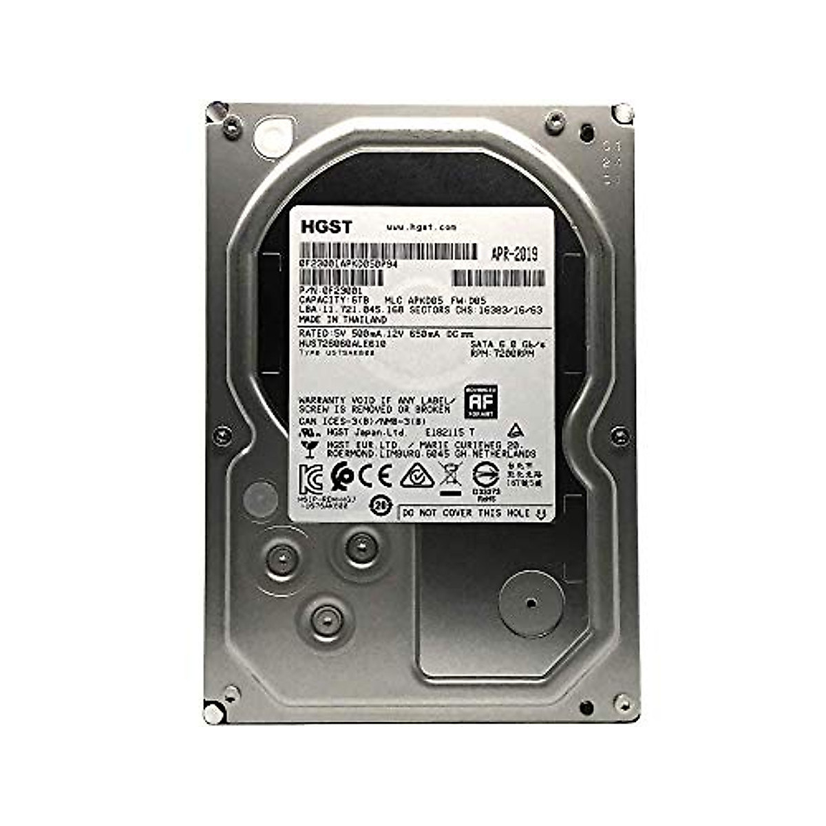 HGST Ultrastar 7K6000 HUS726060ALE610 (0F23001) 6TB 7200 RPM 128MB Cache SATA 6.0Gbps 3.5in Enterprise Hard Drive - 5 Year Warranty (Renewed),Mechanical Hard Disk
