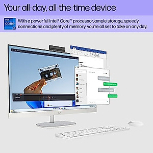 HP 27 inch All-in-One Desktop PC, FHD Display, 13th Gen Intel Core i7-1355U, 16 GB RAM, 512 GB SSD, Intel UHD Graphics, Windows 11 Home, 27-cr0080 (2023)