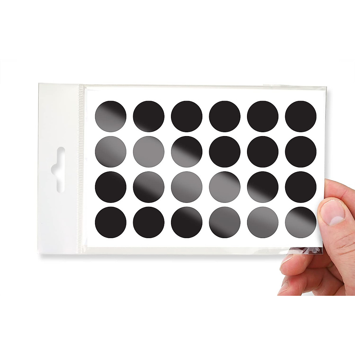 Webcam/Camera Vinyl Covers | 24 Low-Tack Reusable Webcam Stickers | 3/4" Oversized | Black 24-Pack (Ultra Glossy)