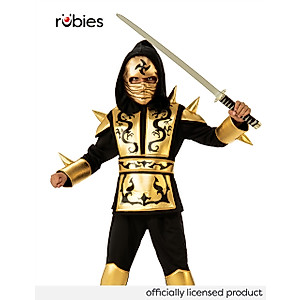 Rubies Child's Gold Ninja Costume, Medium