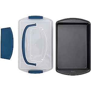 Wilton Perfect Results Non-Stick Oblong Cake Pan Set - Bake, Transport and Serve a Delicious Cakes, Brownies, Casseroles, 3-Piece, 13 x 9-Inch