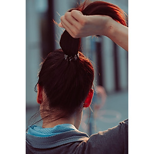 invisibobble Power Traceless Spiral Hair Ties - Pack of 3 Crystal Clear - Strong Elastic Grip Coil Hair Accessories for Active Women - No Kink, Non Soaking - Gentle for Girls Teens and Thick Hair