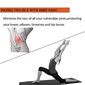 Yoga Knee Pad Cushion Extra Thick for Knees Elbows Wrist Hands Head Foam Yoga Pilates Work Out Kneeling pad (Dark Grey 2packs)