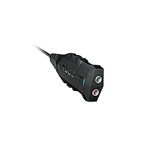 ROCCAT Juke - Virtual 7.1 Plus USB Stereo Soundcard and Headset Adapter for PC Computer Gaming Headphones, Surround Sound, USB Sound Card Compatible with Stereo Headsets