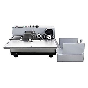 INTSUPERMAI Solid-Ink Coding Continuous Printing Machine Wheel Label Coding Date Paper Printer (Stainless Steel Widen)