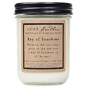 1803 Candles - 14 oz. Jar Soy Candles - (Ray of Sunshine)