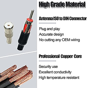 RED WOLF Radio Stereo Wire Harness + Antenna Adapter Connector Plug Kit Replacement for BMW 1988-2002 528i/E46/325/323/328i/5/3