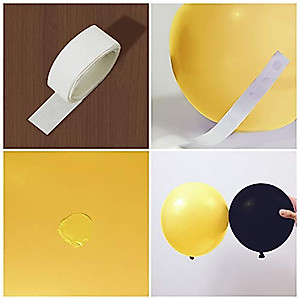 Navy Blue Balloon Garland Arch Kit 134pcs, Metallic Gold and Blue Balloons Party Supplies Background Decoration for Graduation Baby Shower Birthday Wedding Ceremony Anniversary with Ballon Stripand