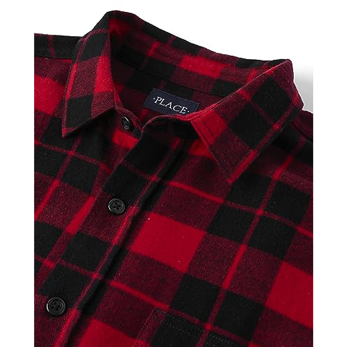 The Children's Place Men's Son Matching Long Sleeve Button Up Shirt, Spruce Plaid Flannel-Dad, X-Large