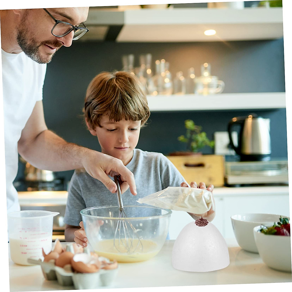 Garneck 3 pcs Cake Model Cake Decorating Round Cake Pans Wedding Decor Cake Dummies Trays Decorative Sports Decor Flower Decorations Athletic Dress Dome Template