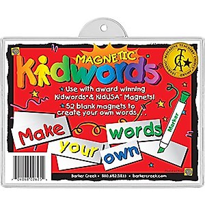 Barker Creek Learning Magnets, Make Your Own Words, for Children, Includes Key for Color-Coding, 52 Magnets (2625)