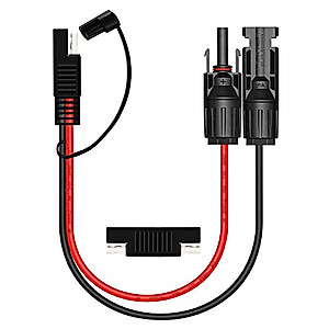 AJDPOI Solar to SAE Connectors Adapter 10AWG Cable Connector with SAE to SAE Polarity Reverse Connectors for RV Solar Panels