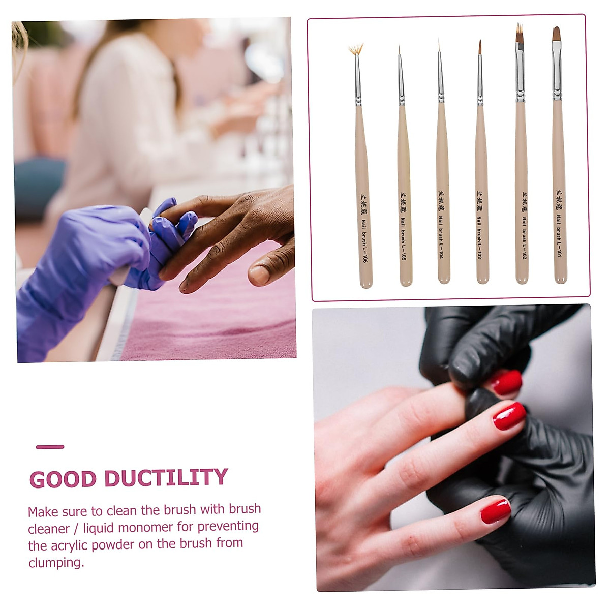 FOMIYES 6pcs Nails Art Paint Kit De Nail Art Pen Set Nail Painting Tool Nail Drawing Pen Nail Art Accessories Manicure Supplies