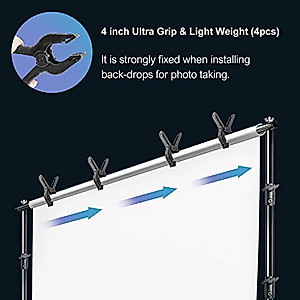 LimoStudio (Heavy Duty) 12.4 ft. Wide x 10 ft. Tall Backdrop Stands, High Stability with 1.45" Thick Pole, Adjustable Width & Length, Background Support System Kit with Super Spring Clamps, AGG1782