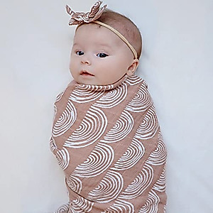 LifeTree 3 Pack Muslin Swaddle Blankets - Soft Bamboo Cotton Baby Swaddle Blankets Unisex for Boys & Girls Newborn - Earthy Color Collection, Lightweight, Breathable, Large 47 x 47 inches