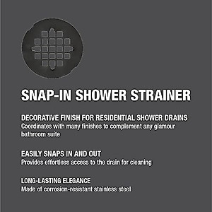 Oatey 42017 Universal Snap-Tite 4.25-Inch Strainer, Rubbed Bronze