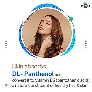 MYOC DL-Panthenol Powder - Provitamin B5 Powder for Cosmetics, Hair & Skin Care - 1.97oz / 56gm