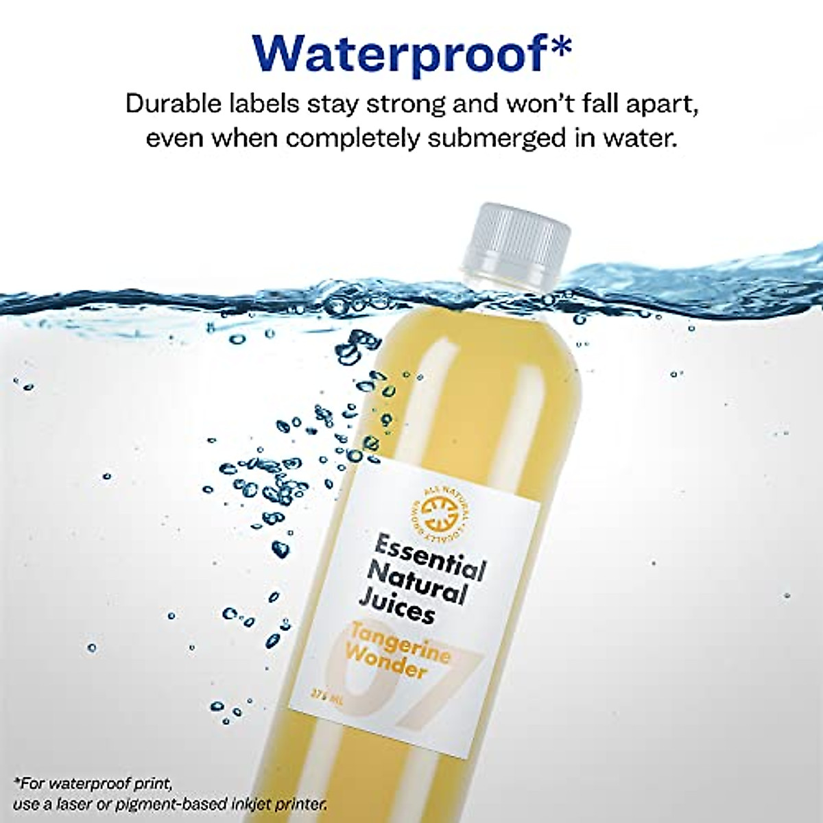 Avery Durable Waterproof Rectangle Labels with Sure Feed, 3" x 5", 30 Oil and Tear-Resistant Waterproof Labels, Print-to-The-Edge, Laser/Pigment-Based Inkjet Printable Labels