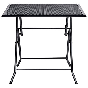 vidaXL Folding Mesh Table - Outdoor Dining Furniture – Weather-Resistant Steel with Anthracite Finish - Easy Storage