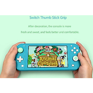 6PCS Silicone Cute Thumb Grip Caps Cover Ergonomic Joystick Caps Analog Thumb Stick Caps for Switch NS Joy Con/Switch Lite Controller-Leaves