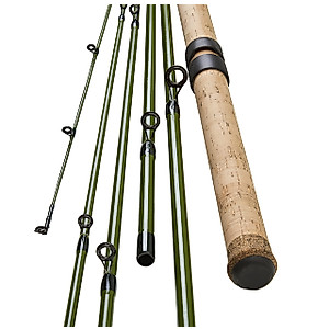 Center Pin Float Fishing Rod 13 Feet 6-10lbs 6 Pieces Carbon Sections Wooden Cork Handle Lure Weight 1/8-1/2oz Centerpin Fishing, Brown