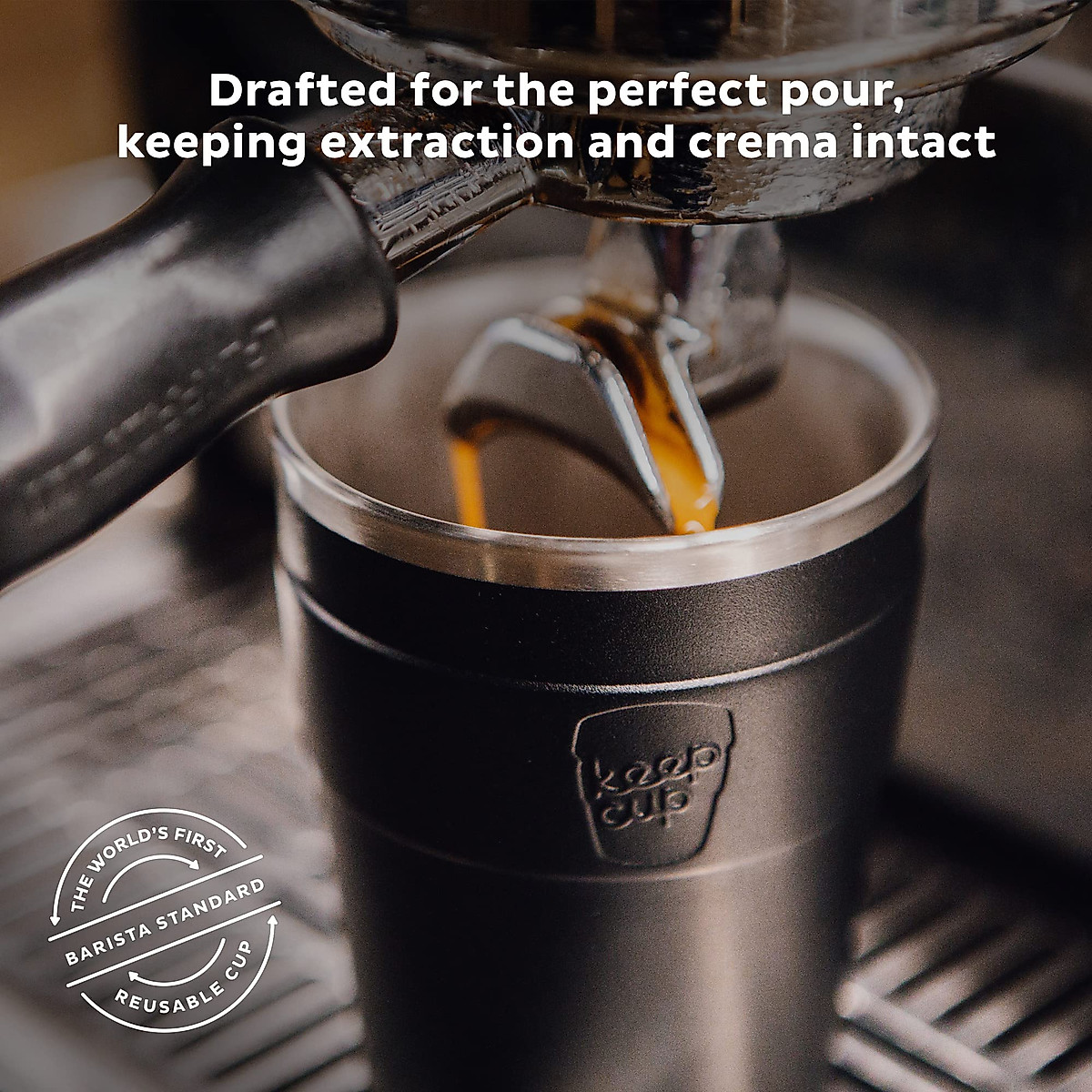 KeepCup Thermal - Vacuum Insulated Stainless Steel, Reusable Coffee Cup with Splashproof Sipper Lid, Medium 12oz/340ml - Rose Pink