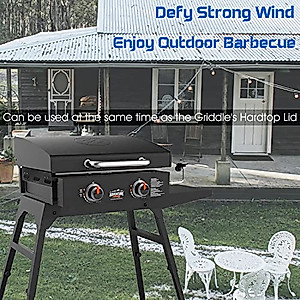 AOKEMAi Wind Guard for Blackstone 22 Inch Griddle, Wind Screen, Blackstone Griddle Accessories, Set of 4 Wind Guard Waterproof Grill Accessories, Wind Guards, Black (Fit for 22” Griddle)