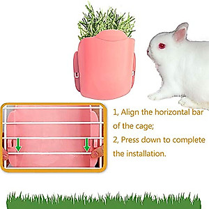 Small Animals Food Feeder, Rabbit Hay Feeder, Guinea Pig Hay Rack Rabbit Hay Manger Rodent Food Scoop Chinchilla Shelf Cage Accessories