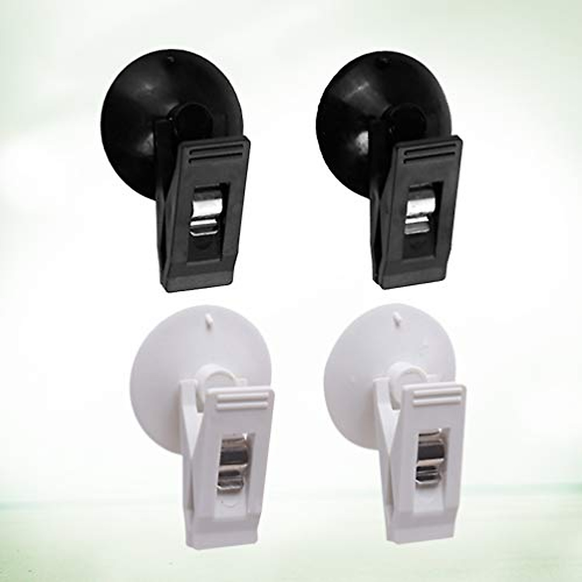 Wakauto 4PCS Suction Cup Clips Plastic Advertising Pop Display Cards Holder Curtain Clamp Storage for Car Auto