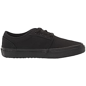 Shoes for Crews Merlin, Men's, Women's, Unisex Slip Resistant Canvas Work Shoes, Water Resistant, Black, Men's 9.5 / Women's 11