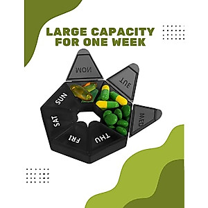 Spring Valley Potassium 99 mg, Caplets for Heart, Nerve & Muscle Function, 250 Count + Weekly Pill Organizer, Portable Travel Pill Box Dispenser Medicine case (Seven Day) by STS. Home