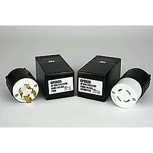 TEMCO NEMA L14-30P / L14-30R Plug Set 30A 125/250V Locking UL Listed / Generator