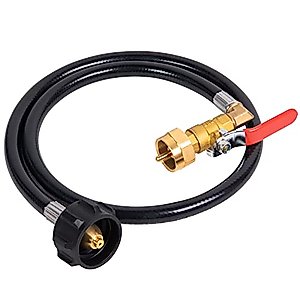 SHINESTAR Propane Refill Adapter for 1 lb. Tanks, 3FT Propane Refill Adapter Hose with ON/Off Shutoff Valve, Connects to 20lb Propane Tanks, Easy to Use