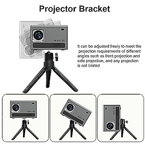 Transpeed Projector 300ANSI Android 10.0 Support 4K include Bracket 12000 lumens BT5.2 1280*720P Home Theater Outdoor Projetor Compatible with Android/iOS/Windows/TV Stick/HDMI/USB