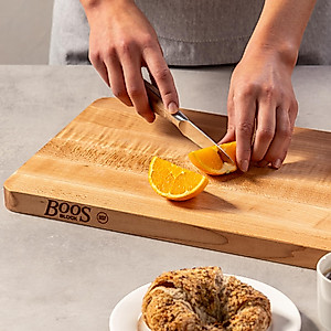 John Boos Block Chop-N-Slice Maple Wood Edge Grain Reversible Cutting Board, 16 Inches x 10 Inches x 1 Inches