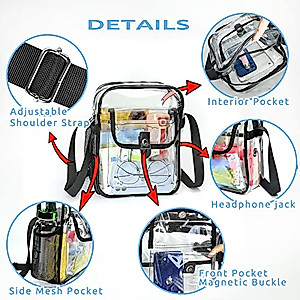 SPODEARS Clear Bag Stadium Approved 12x6x12 Clear Purses for Women Stadium Clear Bags for Concerts, Small Clear Tote Bag Festival Bag