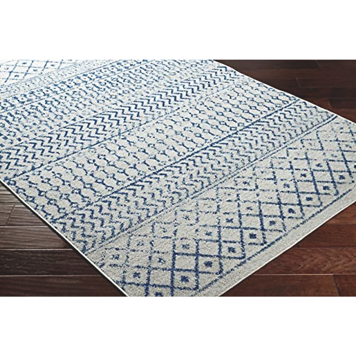 Artistic Weavers Chester Boho Moroccan Area Rug, 6'7" x 9', Cream/Royal Blue