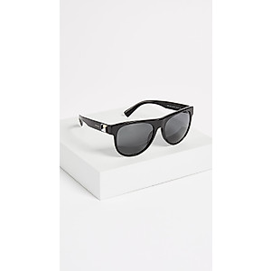 Versace VE 4346 GB1/87 Black Plastic Round Sunglasses Grey Classic Lens