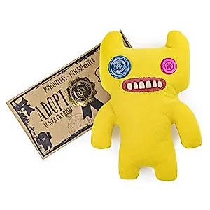 Fuggler Spin Master Funny Ugly Monster Deluxe Stuffed Animal Medium 9" Plush (Indecisive Monster, Yellow)