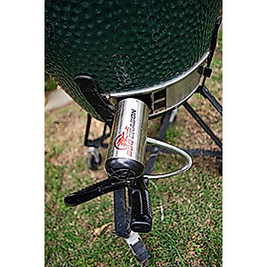 BBQ Dragon | Electric Charcoal Starter Fan | Cordless Stainless Steel Fire Starter w/Built-In Blower | Easily Ignite Charcoal Grills & BBQ Smokers | Heavy Duty Mounting Clamp | Long Adjustable Neck