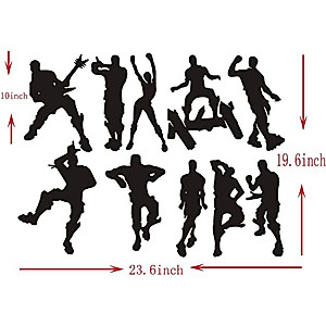 LHKSER Game Wall Decal Wall Sticker Poster Floss Dancing Decal Nursery Boys Room Wall Vinyl Decal Game Stickers (Black++)