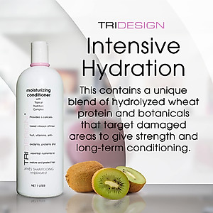 TRI Design Extra Moisturizing Hair Conditioner - Deep Conditioning Treatment for Dry, Damaged, and Colored Hair, Restores Hydration & Adds Volume for Curly & Frizzy Hair - 10.5 Fl Oz